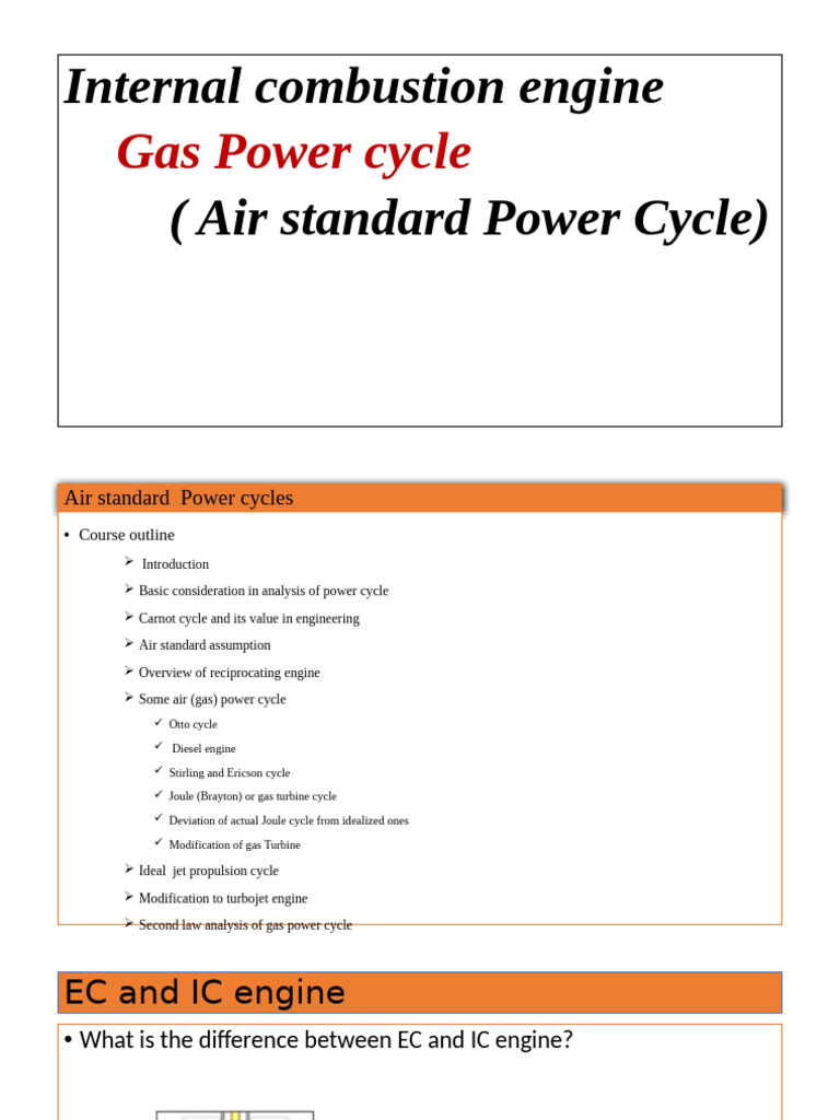 Air Standard Assumptions in Power Cycles | PDF | Diesel Engine | Gas ...