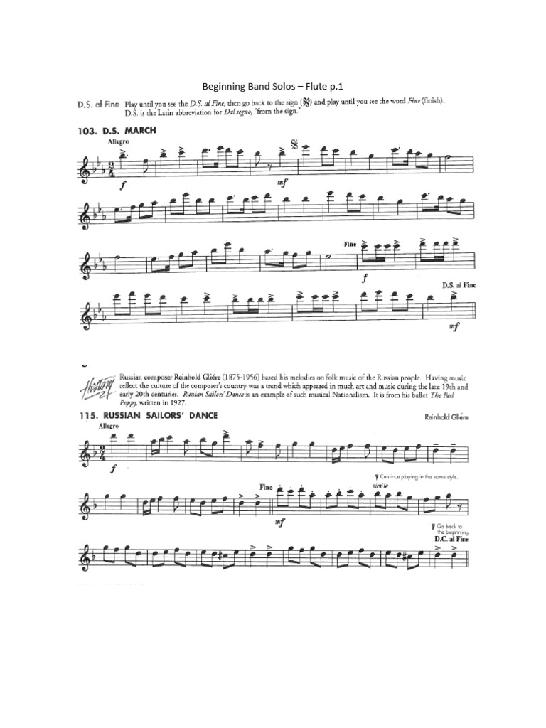 Beginning Flute Solos | PDF