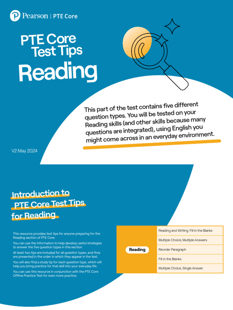 Pte Core Test Tips Reading | PDF