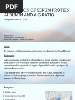 Serum Albumin Estimation Using BCG Method | PDF | Medical Specialties ...