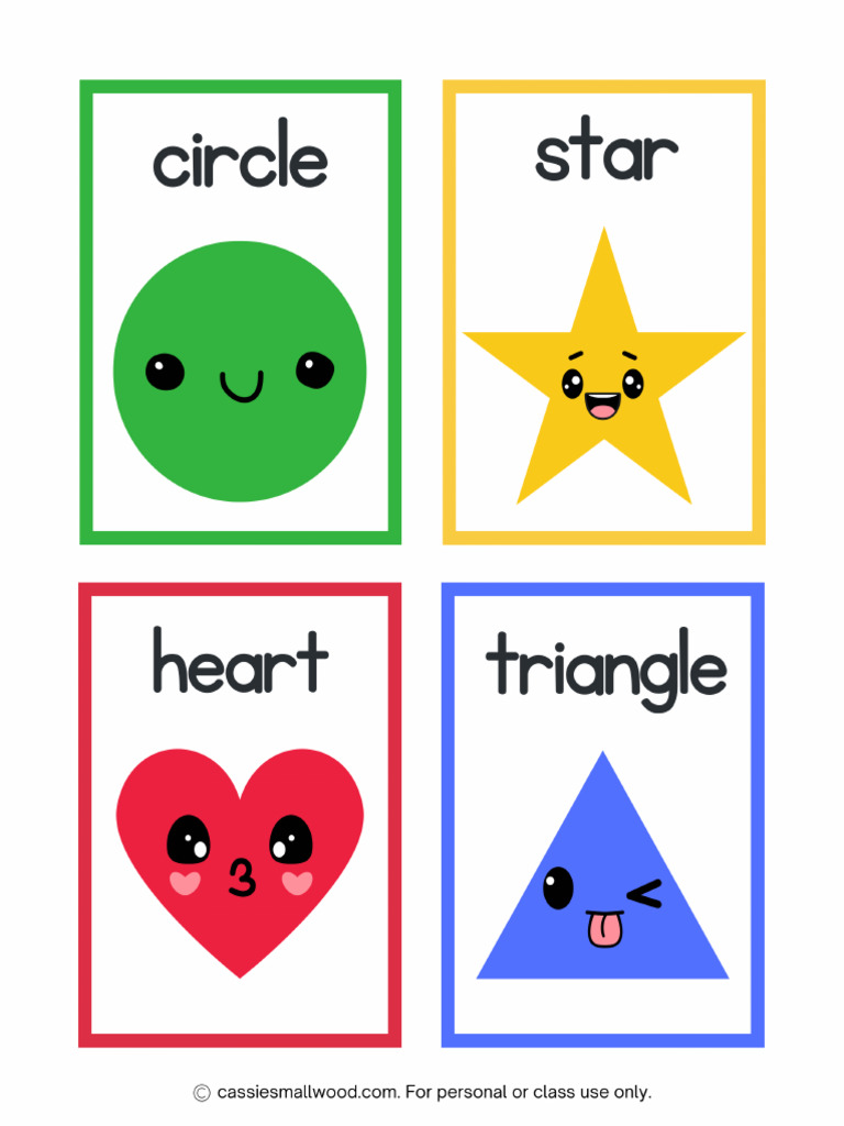 Simple Shapes Flashcards For Preschool | PDF