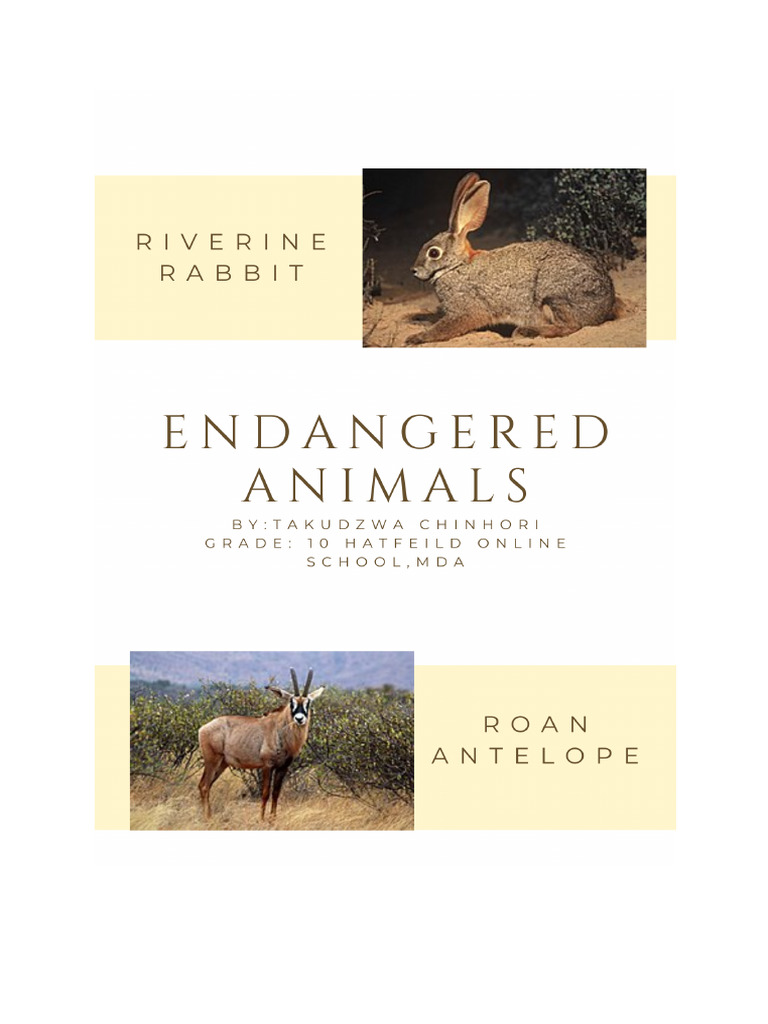Life Science Endangered Animals Research | PDF | Wildlife | Natural ...