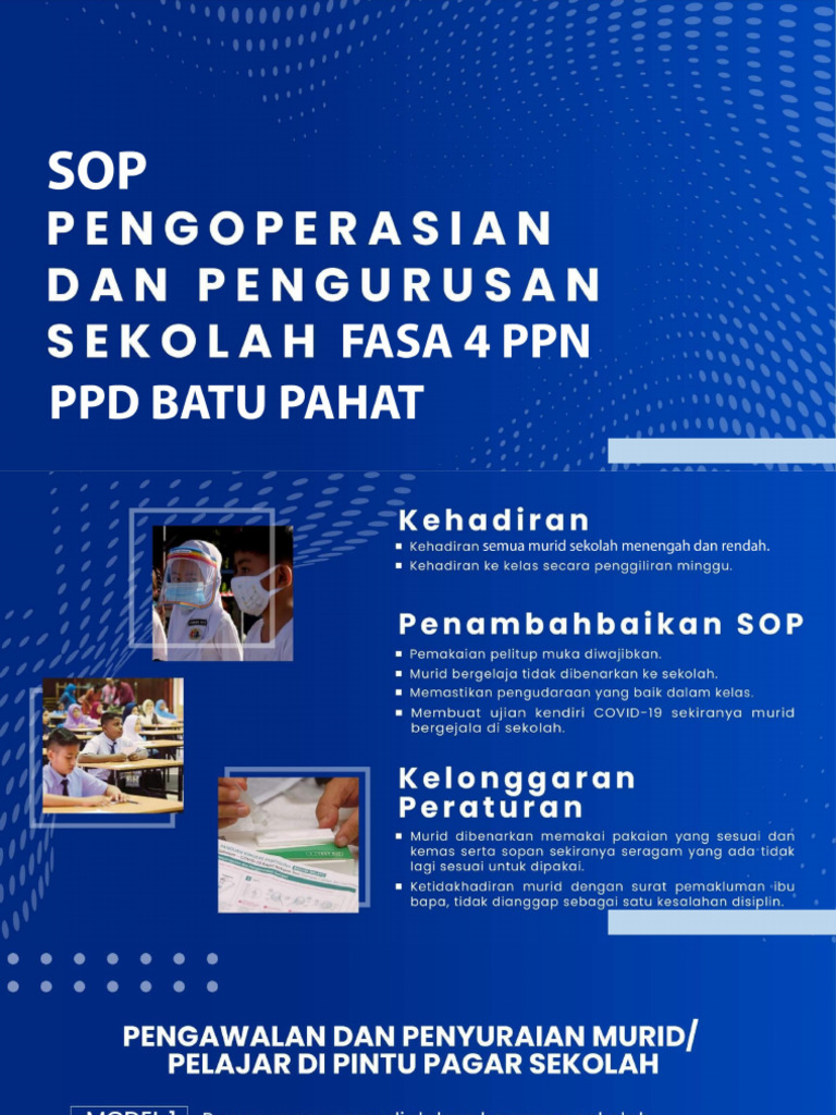Pembentangan SOP Buka Sekolah Fasa 4 PPD Batu Pahat 2021 | PDF