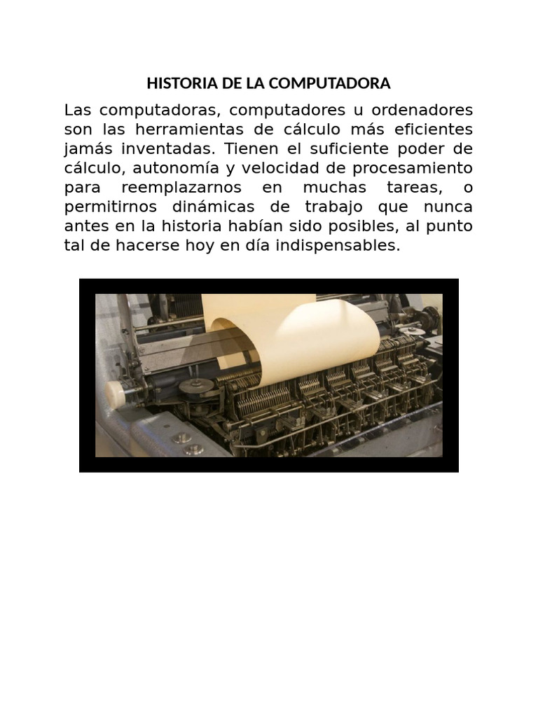 Historia de la computadora 2 | PDF