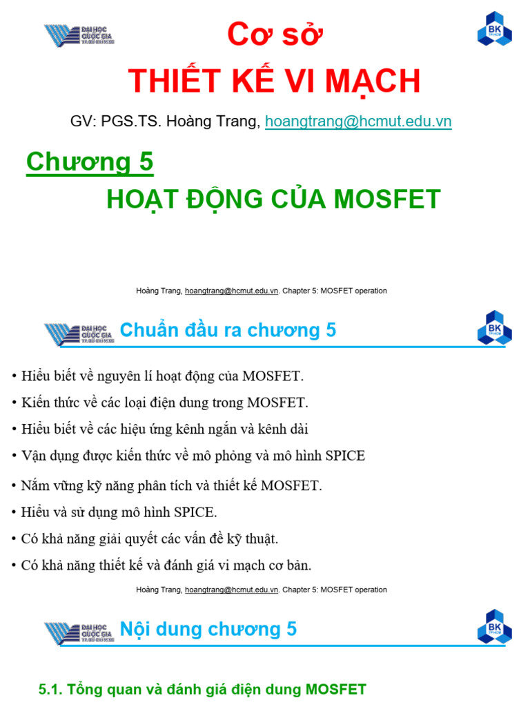 CSTKVM Intro To IC Design Chapter 5 MOSFET v2024 | PDF