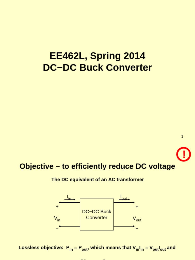 DC-DC Buck Converter Overview | PDF | Manufactured Goods | Physical ...