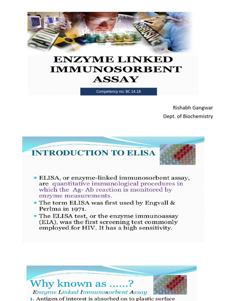 ELISA Principles and Applications Guide | PDF