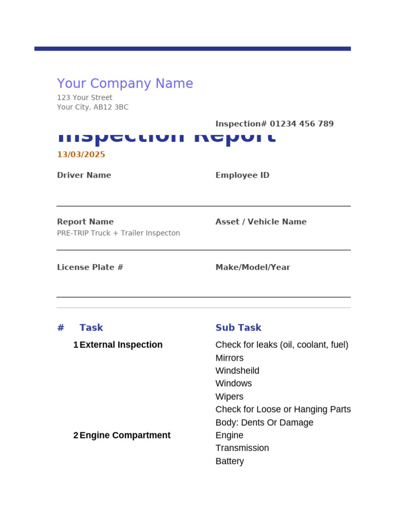 64df43b88ccc30bf927203b9 - Truck Inspection DVIR Report | PDF | Trailer ...