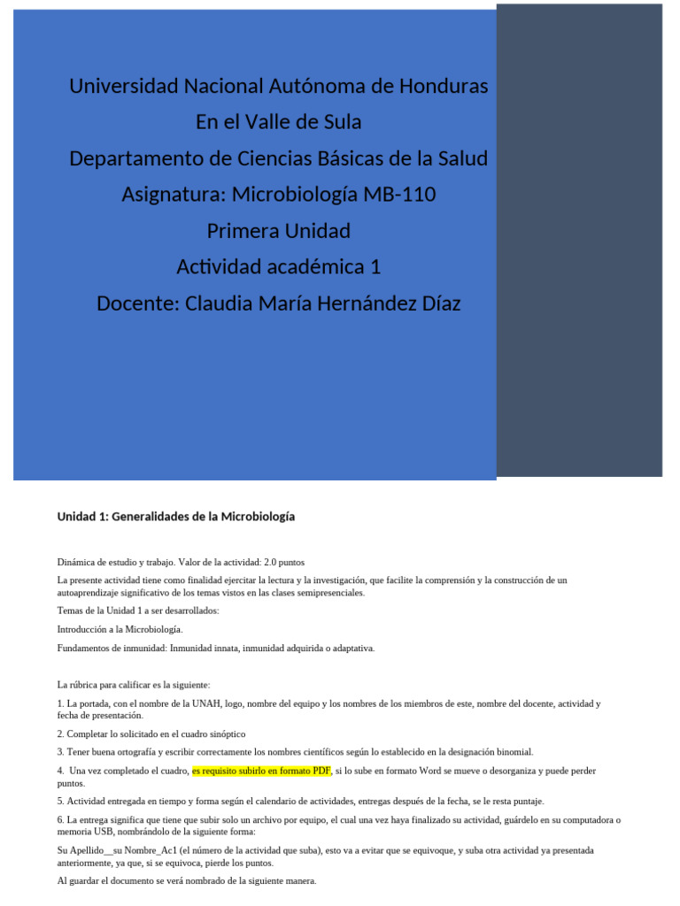 Tarea Micro Cuadro 1 | PDF | Sistema inmune | Microbiología