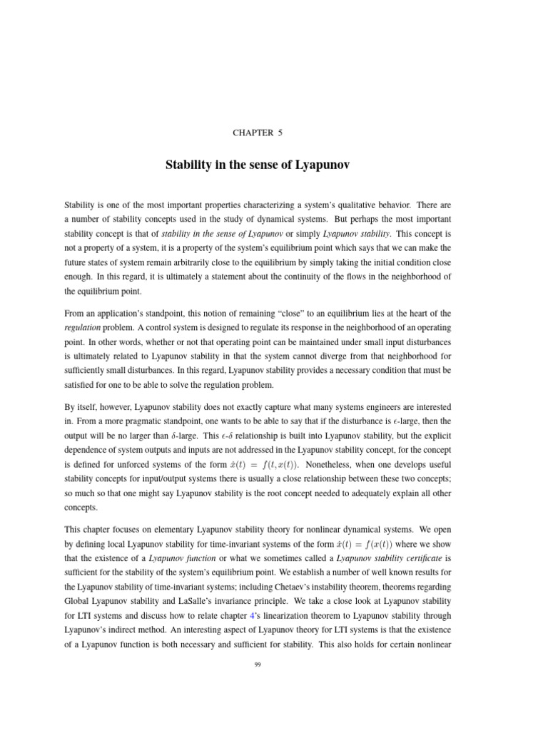 Lyapunov Stability Basic Paper | PDF | Stability Theory | Mathematics