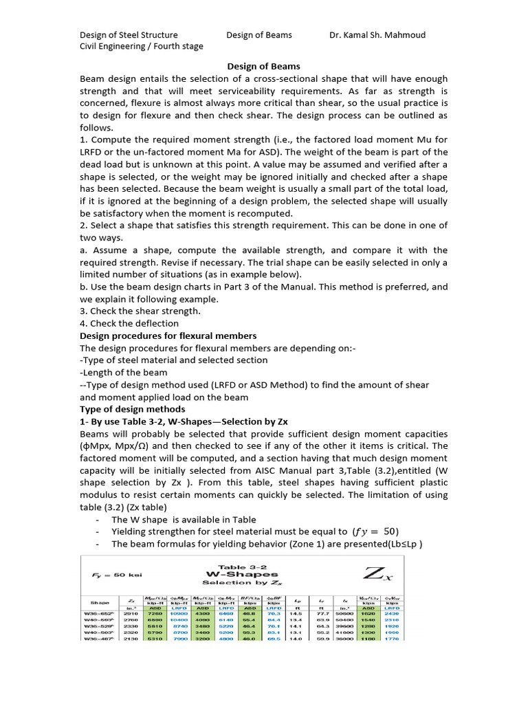1 Design of Flexural Member | PDF | Beam (Structure) | Bending