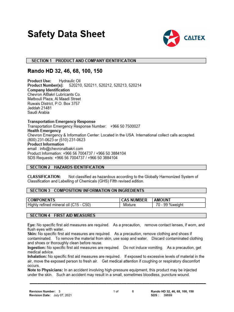 SDS Rando HD 68 | PDF | Combustion | Fires