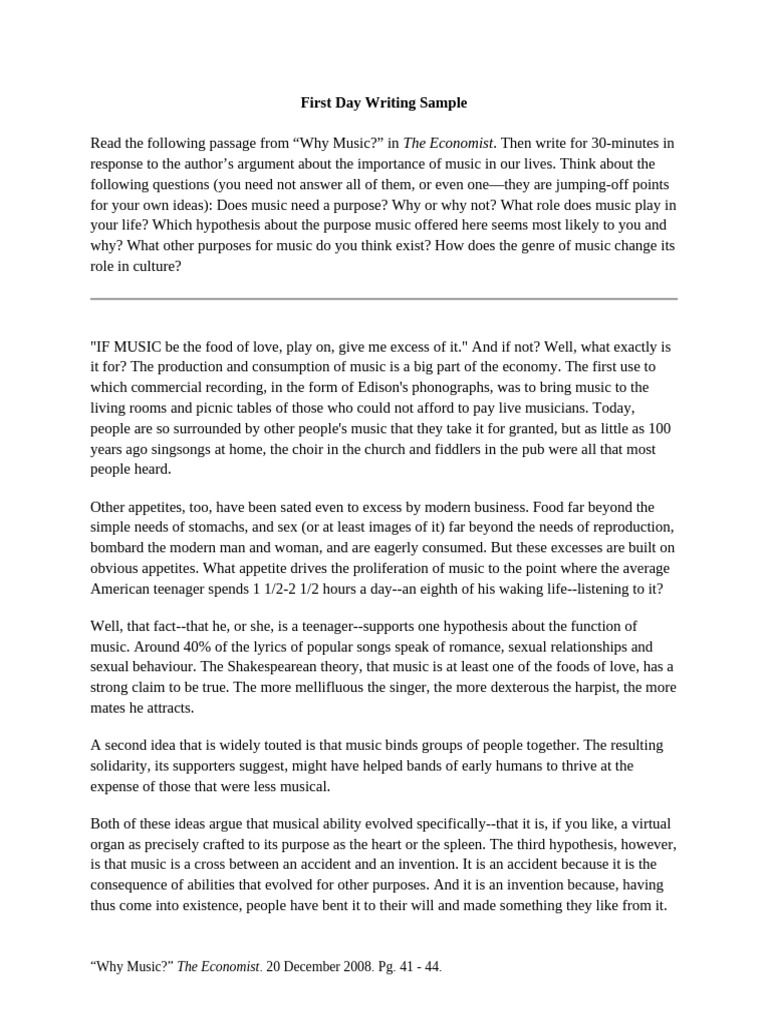 First Day Writing Prompt | PDF | Behavioural Sciences