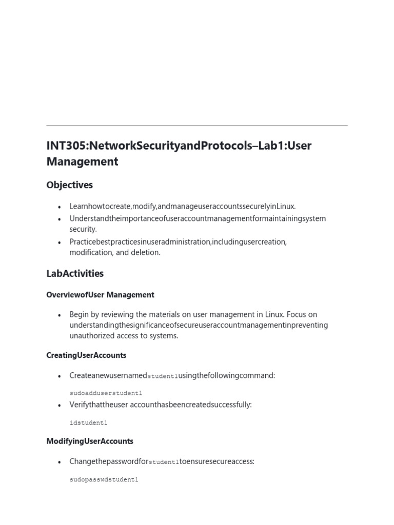 INT305 WEEK ONE LAB ASSIGNMENT | PDF | Security | Computer Security