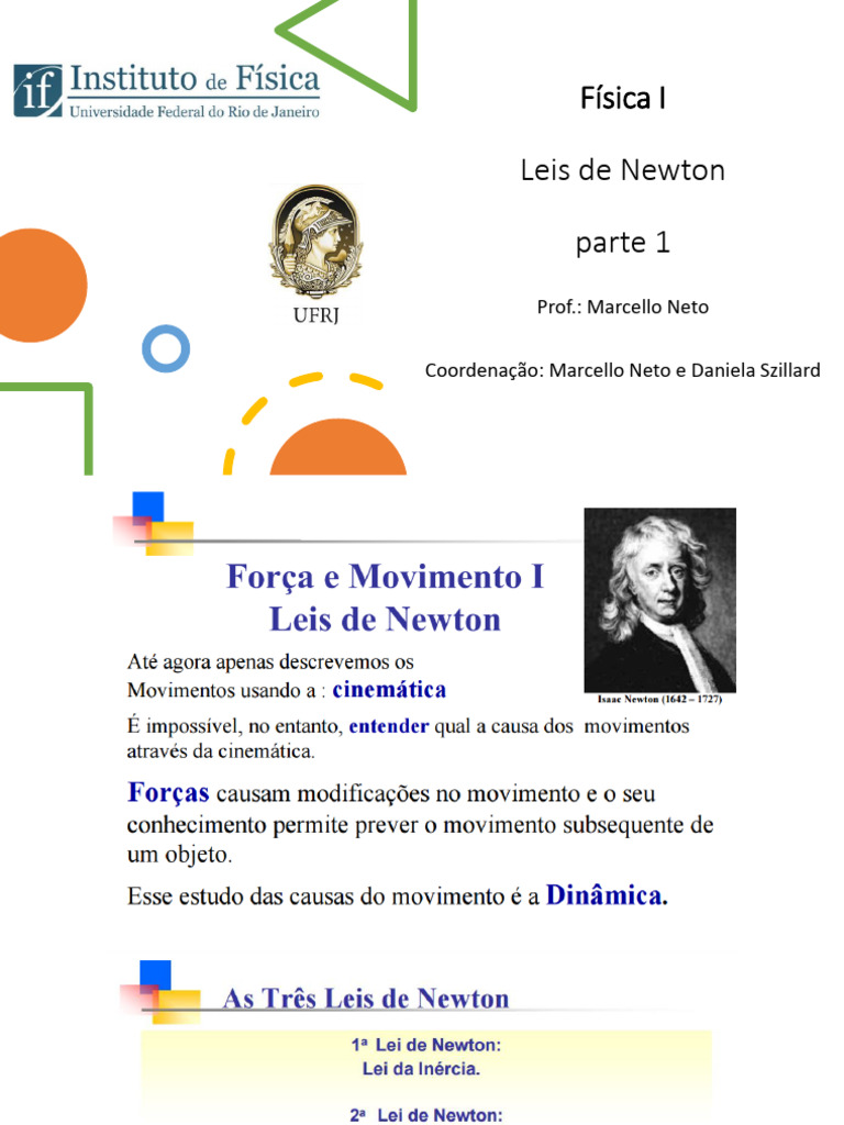 Aula 06 - leis de Newton - parte 1 | PDF | Força | Atrito