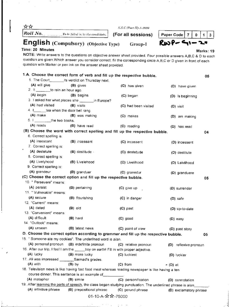 English-10 RWP - (G1-G2) - 20 | PDF