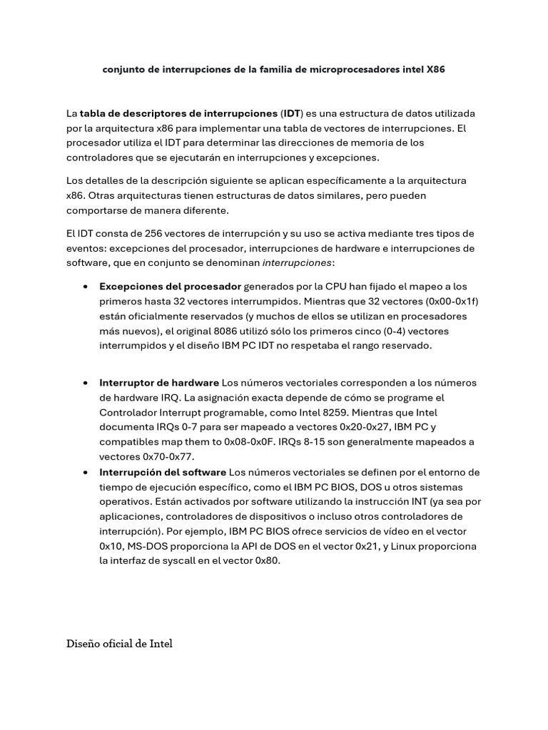 Rodriguez Pinzon Jesus - Interrupciones | PDF | Unidad Central de procesamiento | Bios