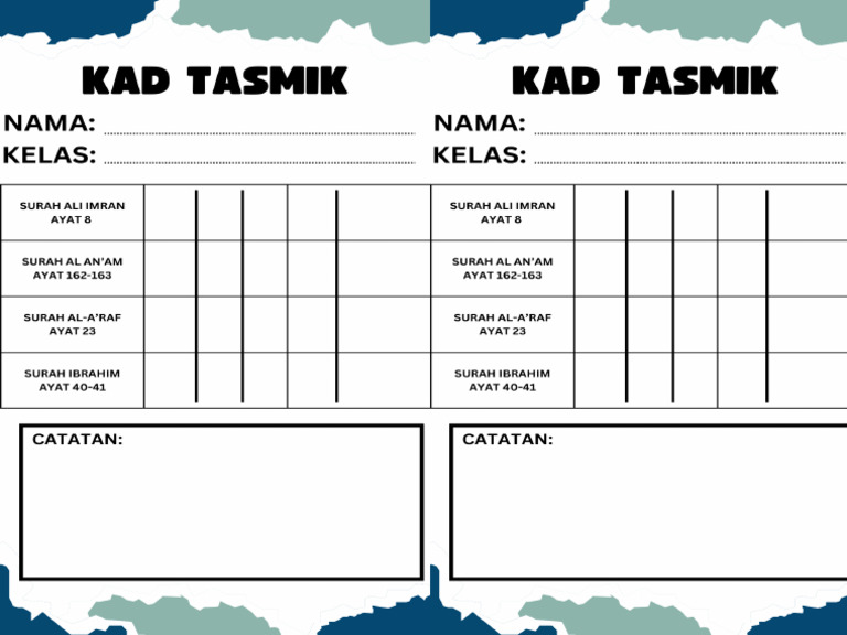 Kad Tasmik | PDF