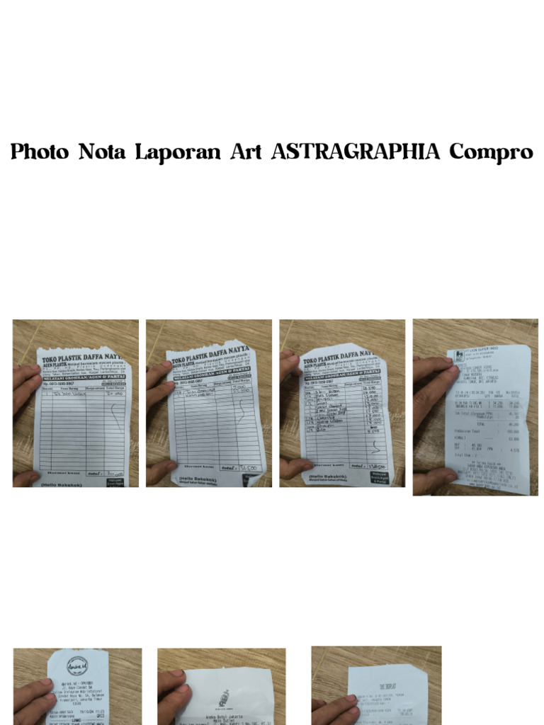 Photo Nota Laporan Art ASTRAGRAPHIA Compro | PDF