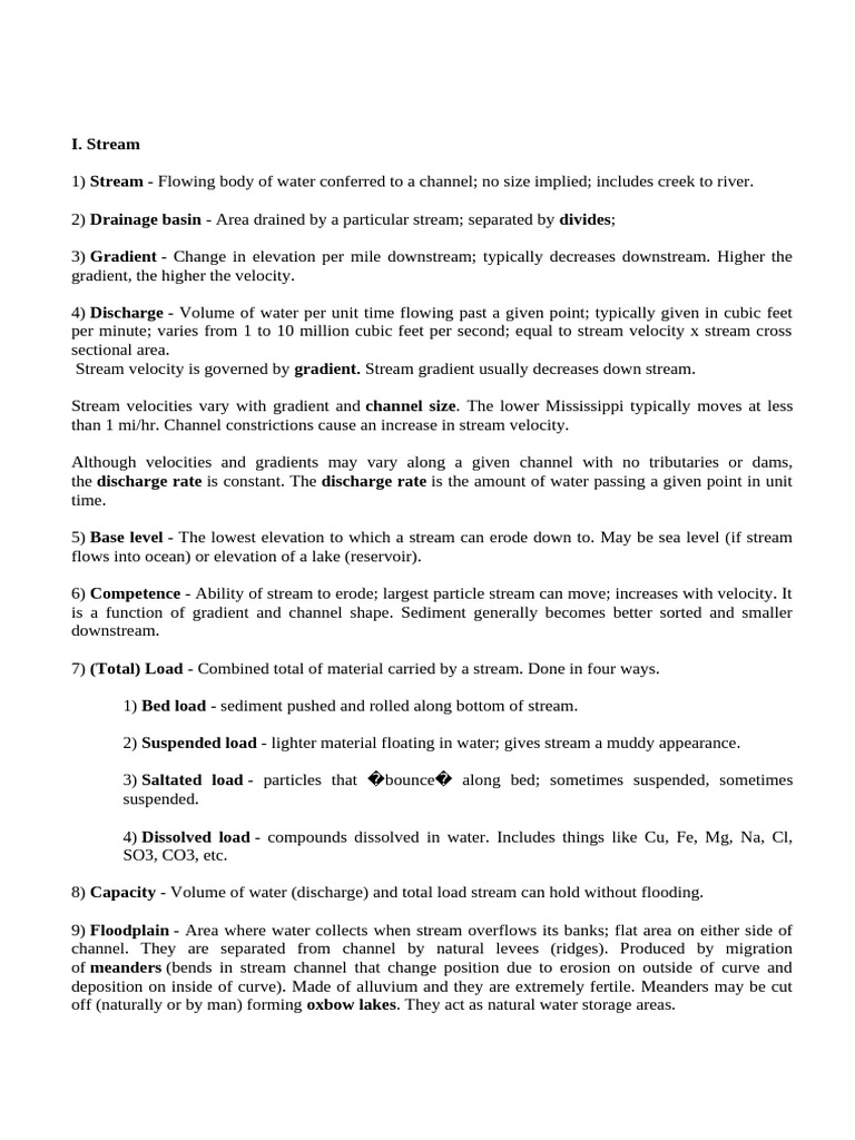Stream Rejuvenation, land form evolution and Hydraulics | PDF | Stream ...