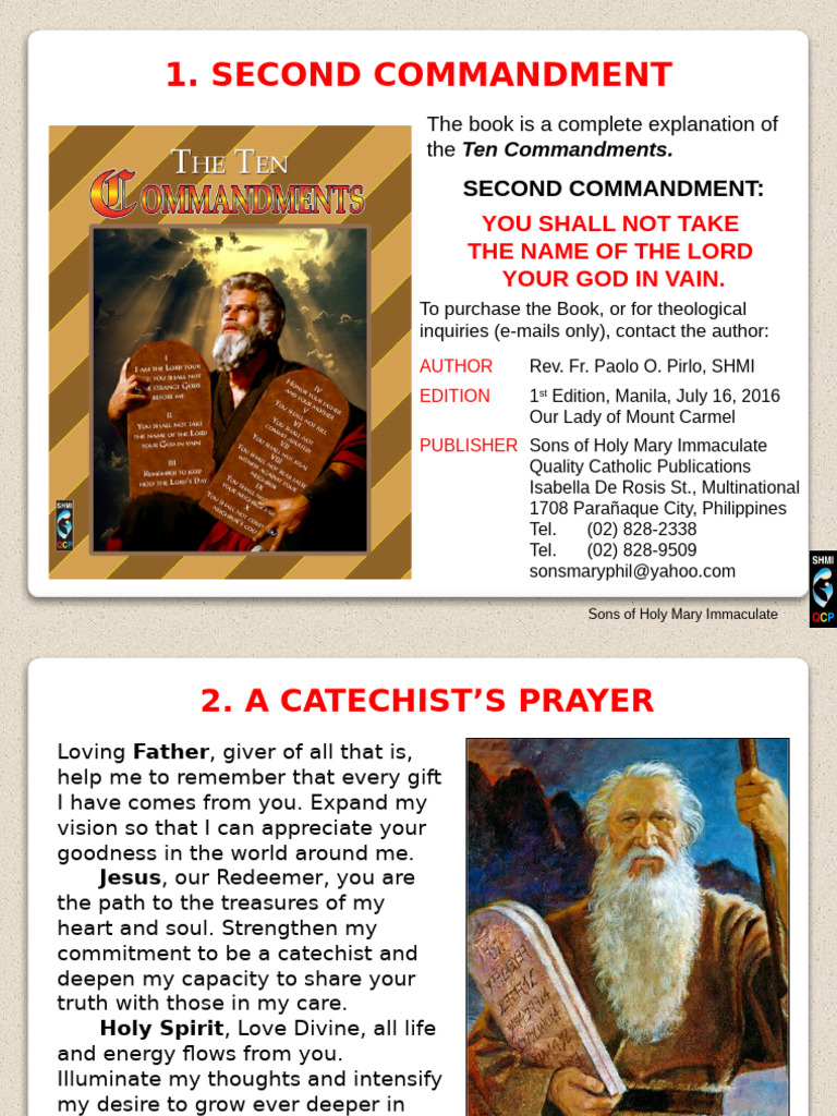 commandments 2nd | PDF | Names Of God In Judaism | Tetragrammaton