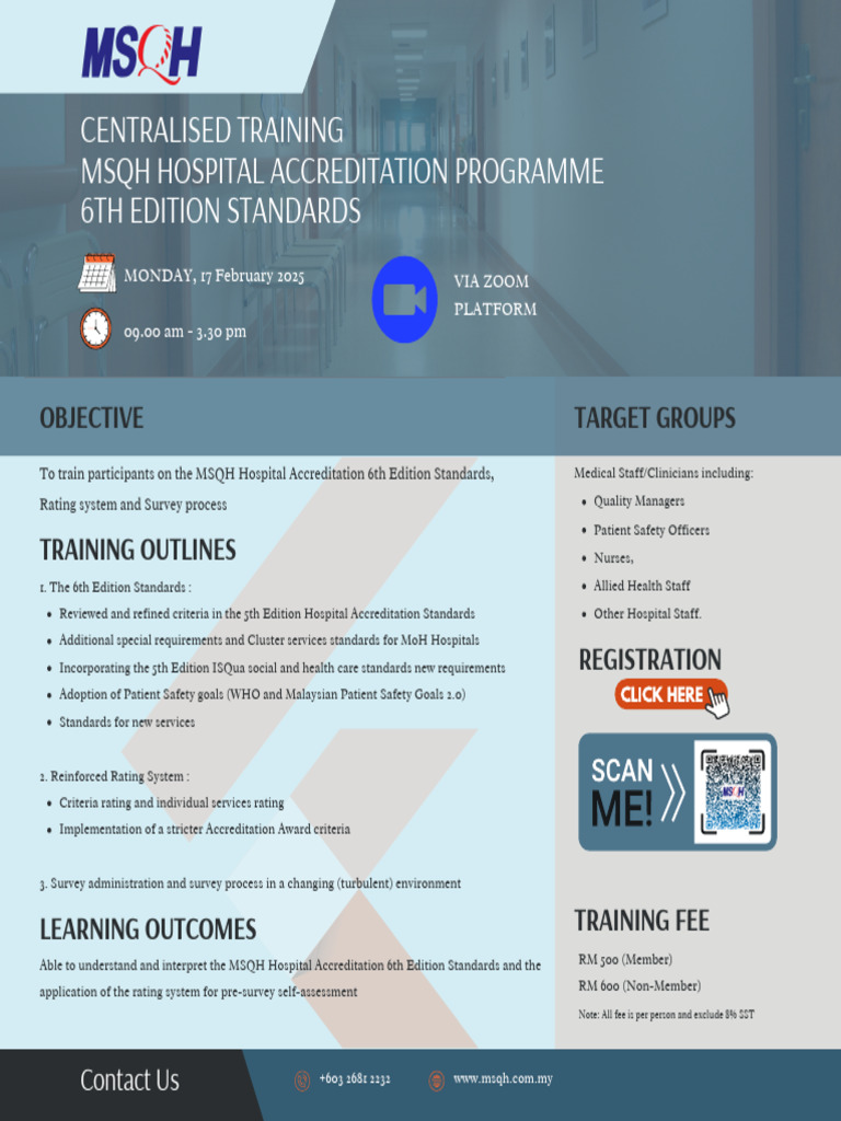 2025 Centralised Training MSQH Hospital Accreditation Programme 6TH ...