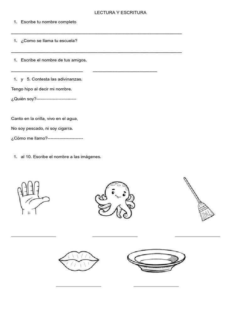 Examen de Escritura | PDF