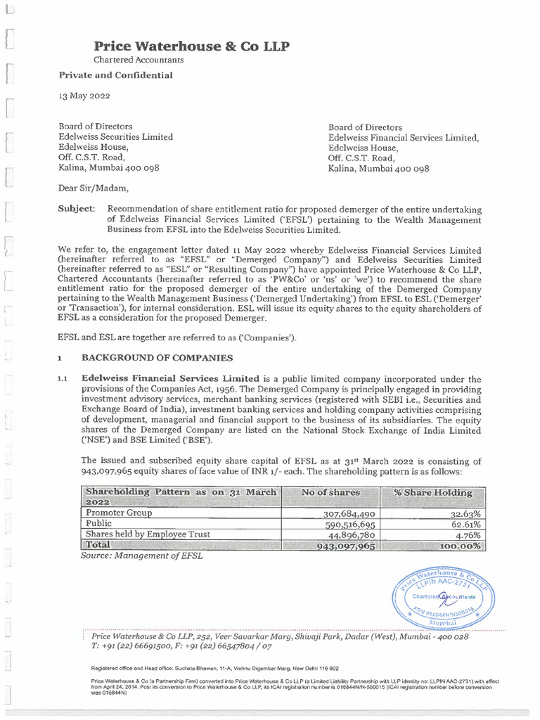 Valuation Report PWC | PDF