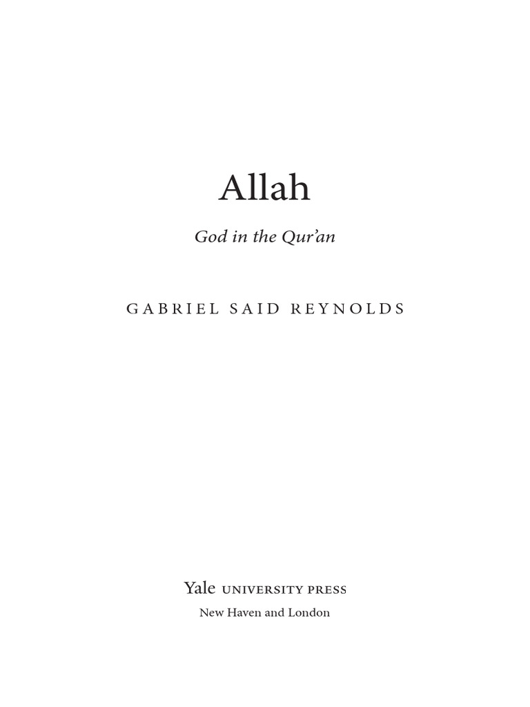 Excerpt of Allah God in The Quran New Ha | PDF | Prophets And ...