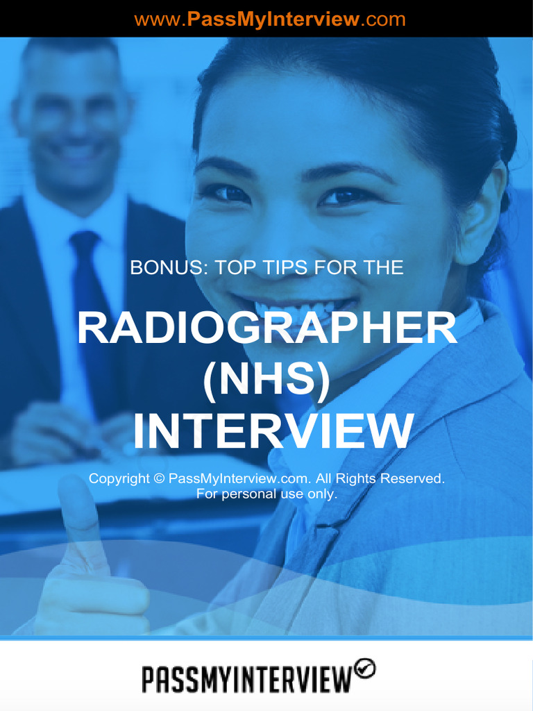 Radiographer (NHS) : Interview | PDF | National Health Service | Job ...