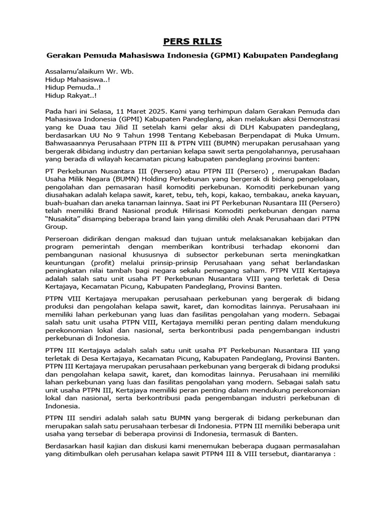PERS RILIS PTPN Jilid 2 | PDF