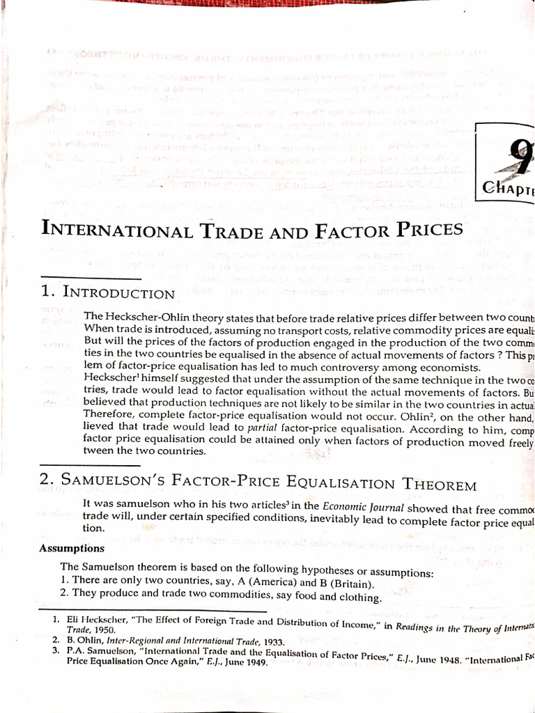 Factor Price Equation | PDF