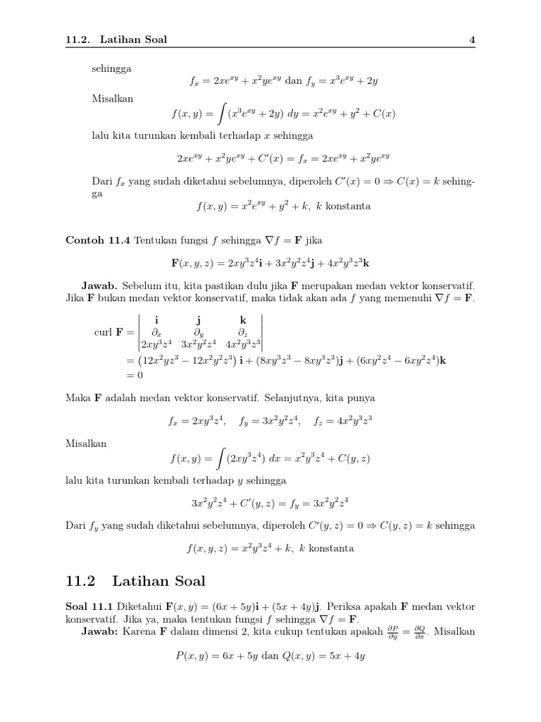 Pembahasan Soal Kalkulus III BAB 11 | PDF