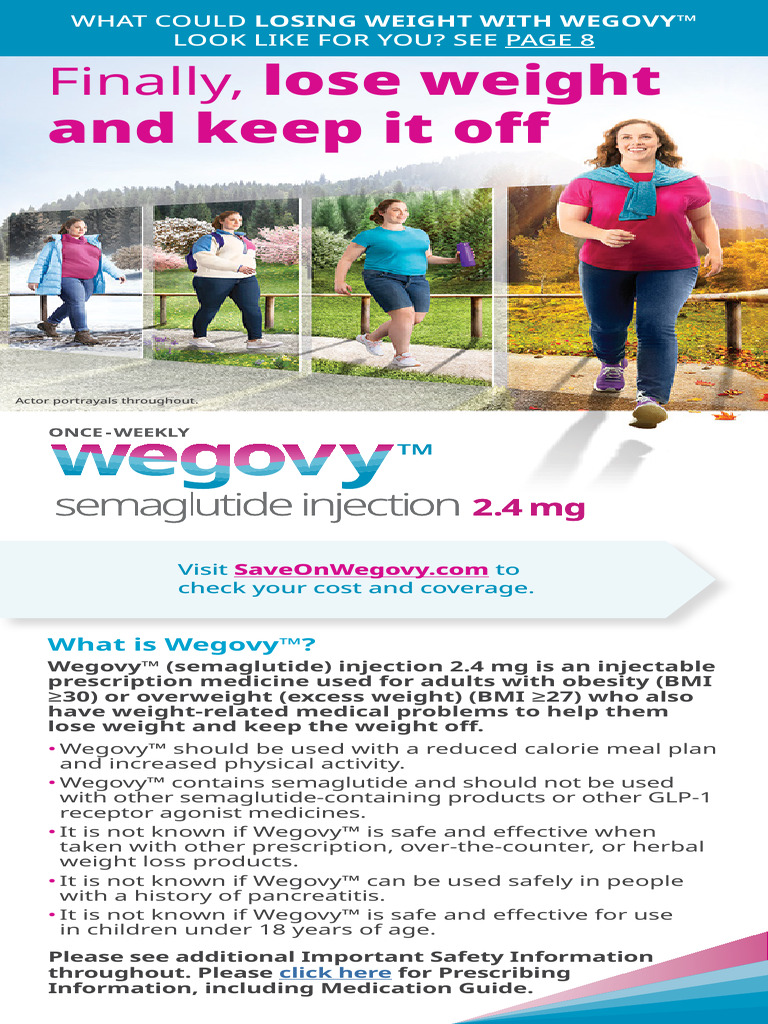 Wegovy Patient Brochure Digital REL 01 | PDF | Weight Loss | Obesity