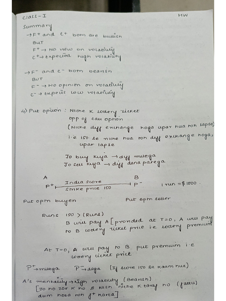 Cfa l1 Derivatives Class 1 HW Lecture Notes | PDF
