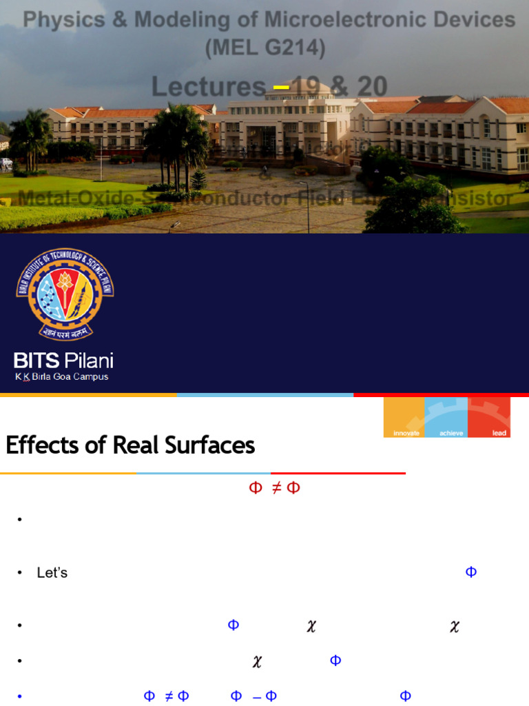 Lecture 19-20 (1) | PDF | Mosfet | Field Effect Transistor Lecture 19-20 (1) | PDF | Mosfet | Field Effect Transistor