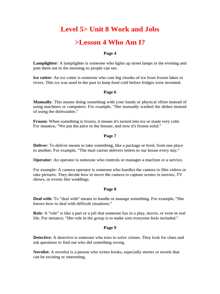 L5 Works and Jobs - L6 Who Am I | PDF