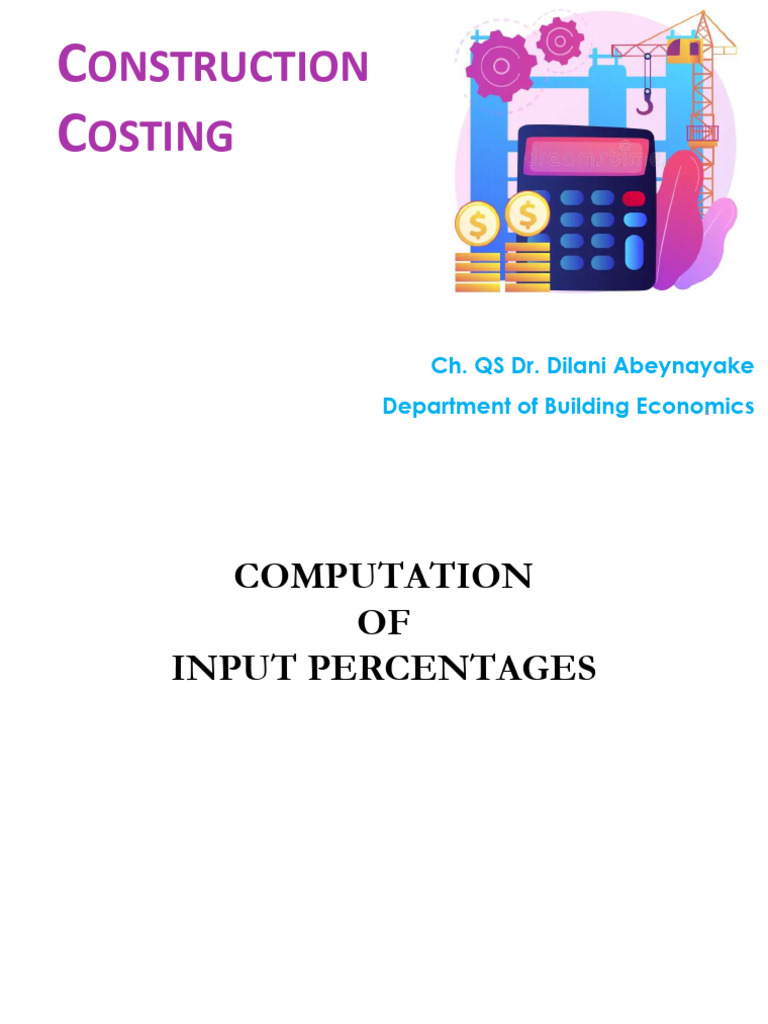 Lec - 6 Construction Costing - Price Fluctuations 2 | PDF | Wall | Building Engineering