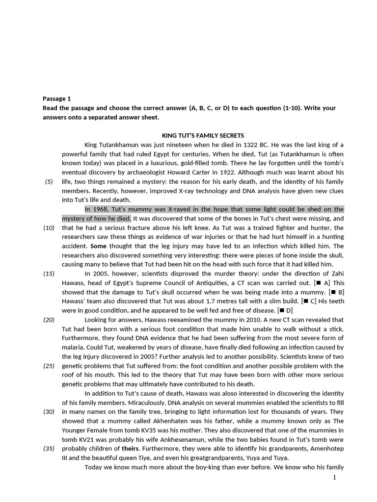 Reading King TUT Family | PDF | Tutankhamun | Prices
