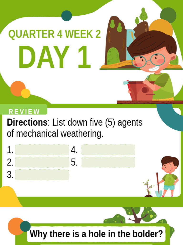 G5Q4 Week 2 Science | PDF | Weathering | Clay