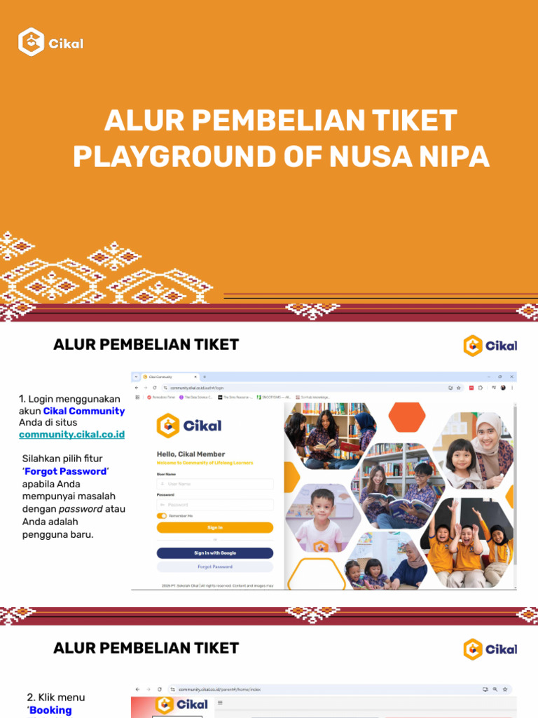 Alur Pembelian Tiket Playground of Nusa Nipa | PDF
