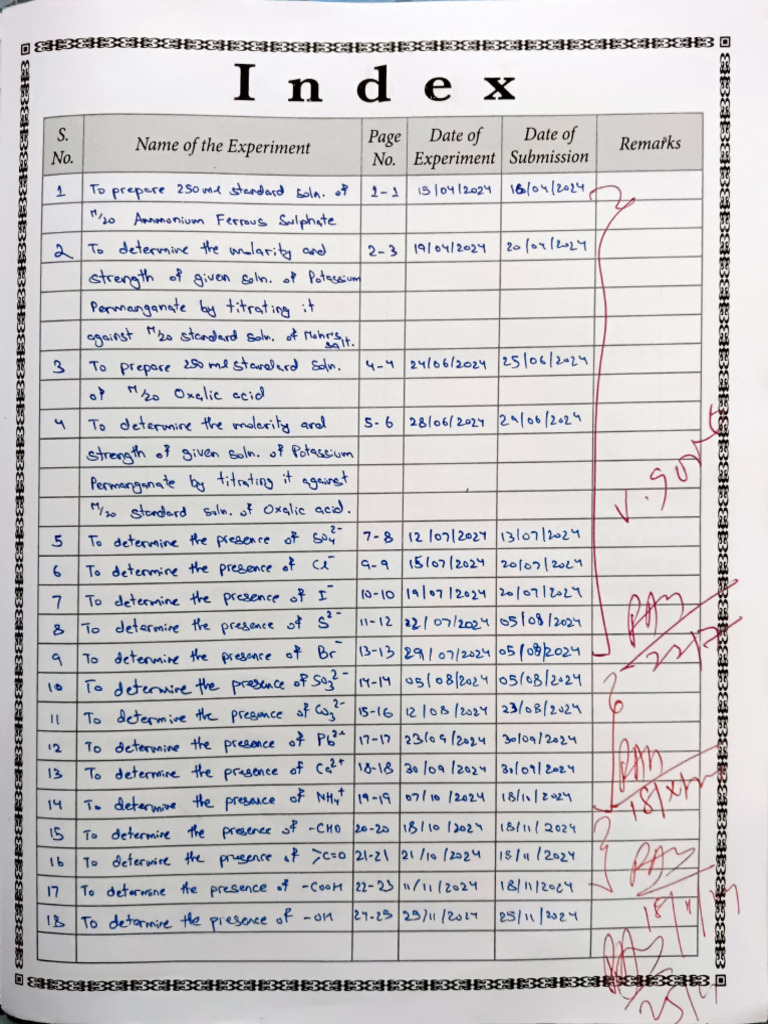 Class 12 Chemistry Practical | PDF