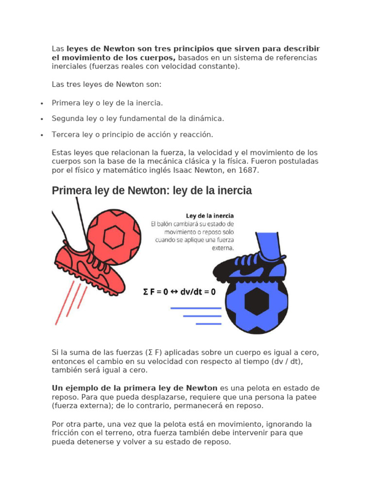 Leyes de Newton: Principios del Movimiento | PDF | Las leyes del ...