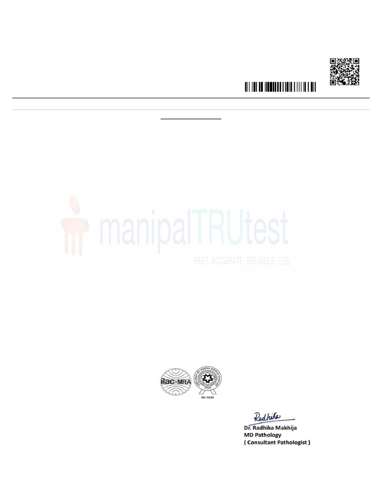 Comprehensive Health Report for MRS. ANJU | PDF | High Density ...