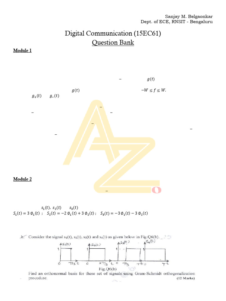 DC PrevQB@AzDOCUMENTS - in | PDF | Spectral Density | Telecommunications Engineering