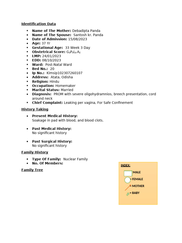 Case Presentation On Dcda | PDF | Childbirth | Preterm Birth