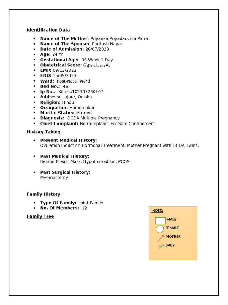DCDA Multiple Pregnancy Case Report | PDF | Uterus | Pregnancy