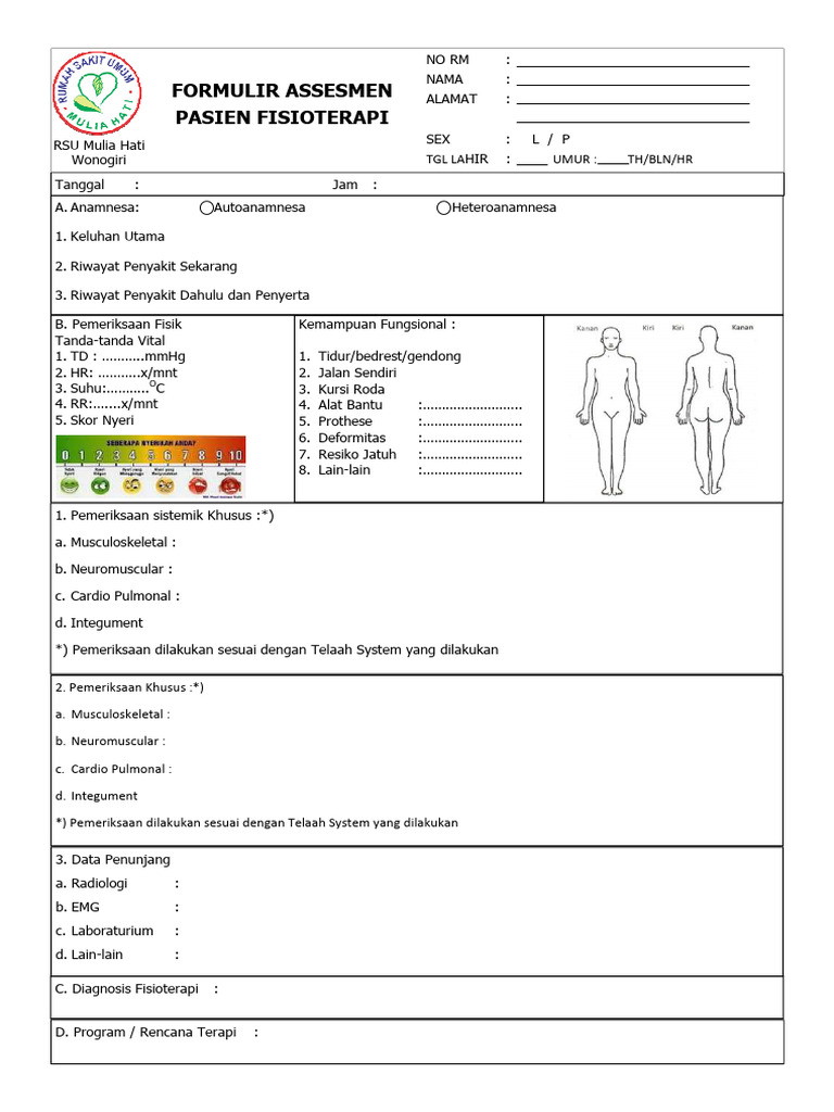 Form Fisioterapi | PDF