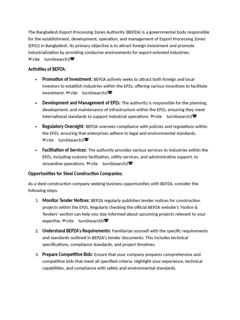 Business Opportunities with BEPZA EPZs | PDF | Regulatory Compliance ...