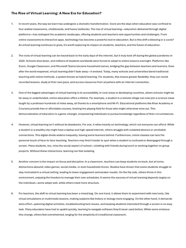 english mock(3) | PDF | Distance Education | Teachers